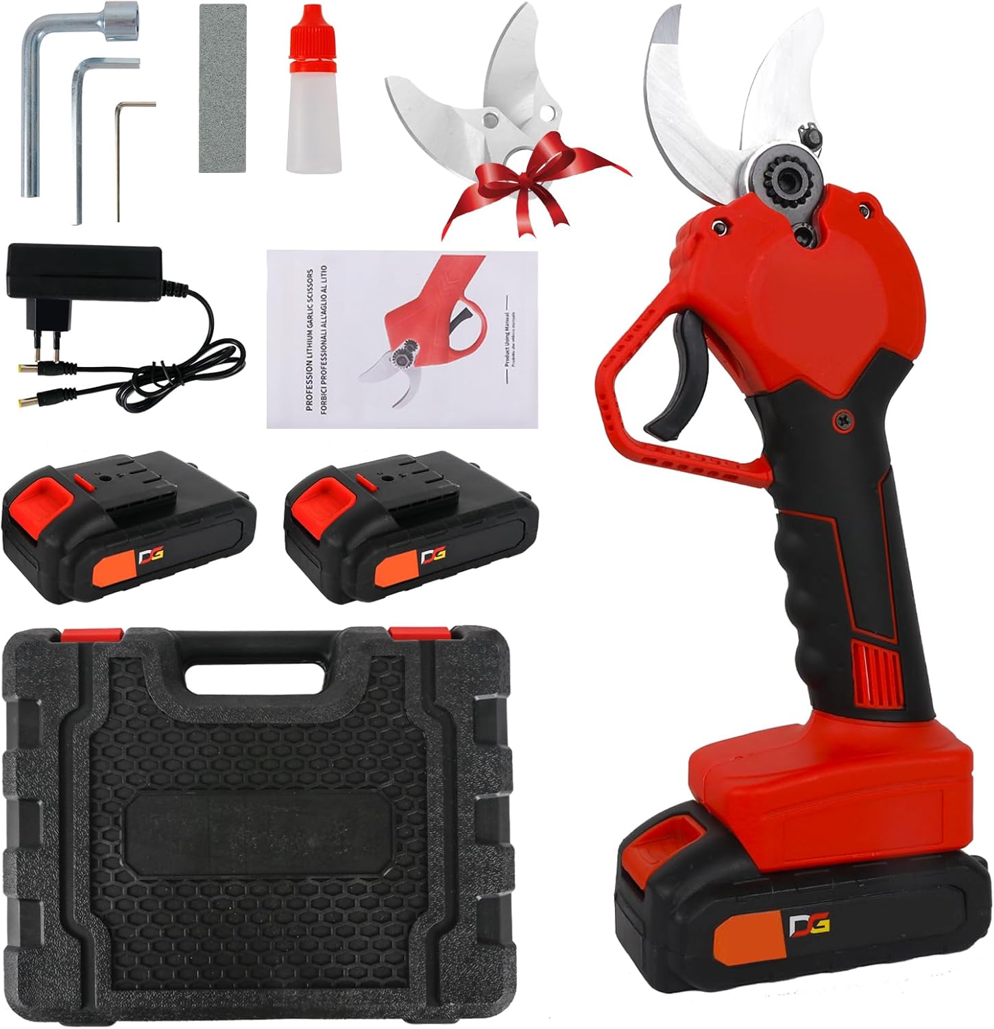 Amazon.com: Teabelle 21V Electric Pruning Shears Kit, 40mm 2.0 ...