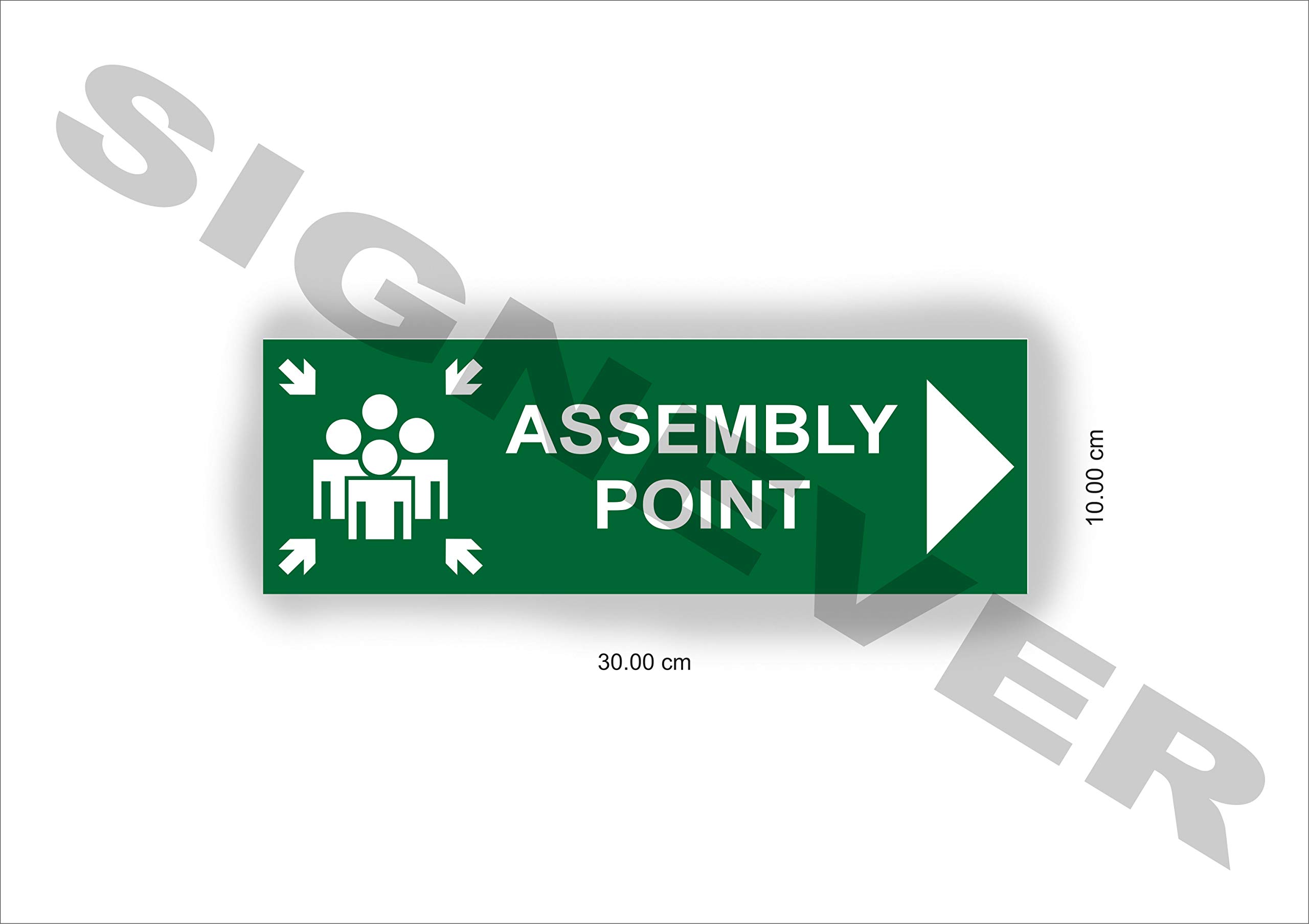 Buy SIGN EVER Assembly Point Right Side Sign Boards For School Collage ...