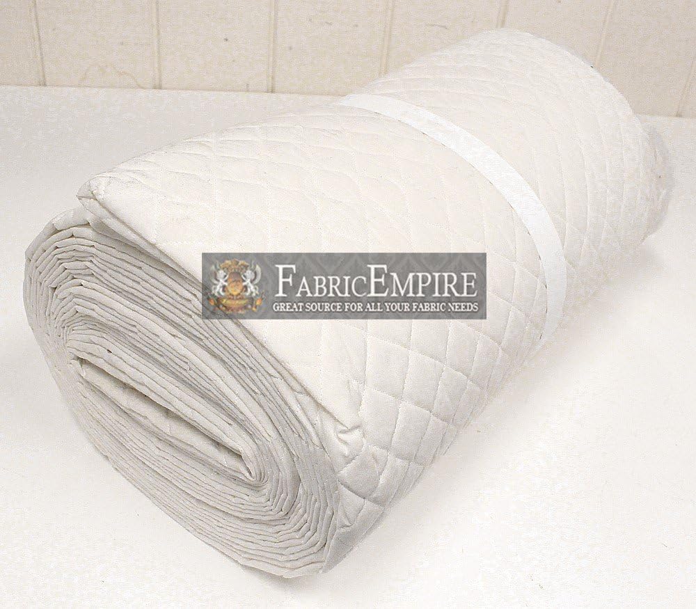 Amazon.com: Polyester Quilted Padded Lining Fabric White