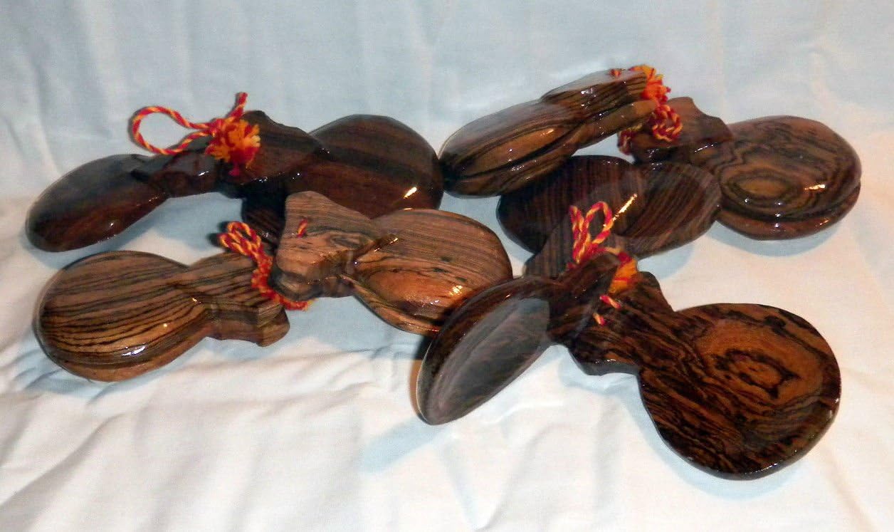 Amazon.com: Wood Castanets Set- Castanuelas for Flamenco Dances Musical ...