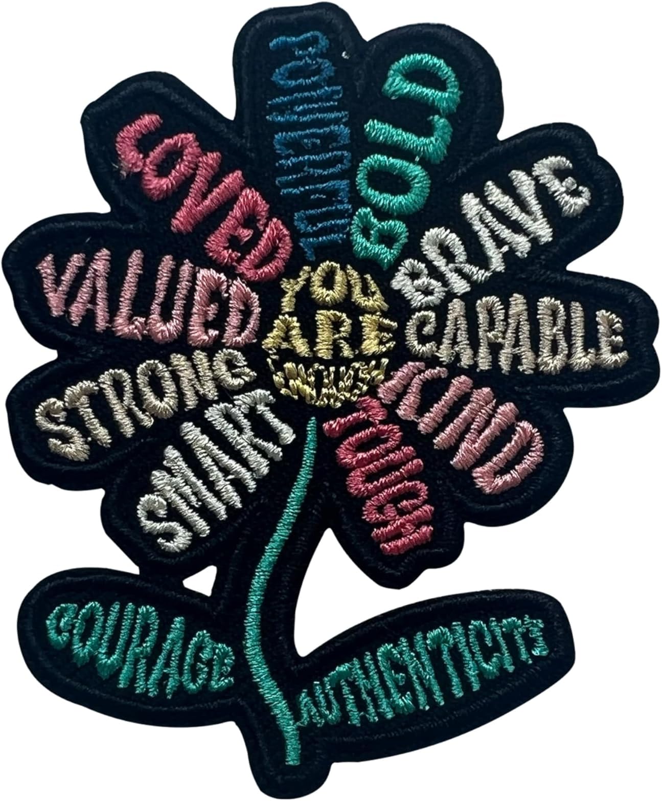 Amazon.com: pipomama Faith Iron On Patch Flower for Clothing ...