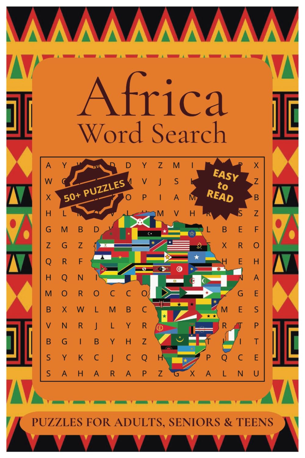 Africa Word Search Puzzle Book: Word Searches with Easy to Read Print ...
