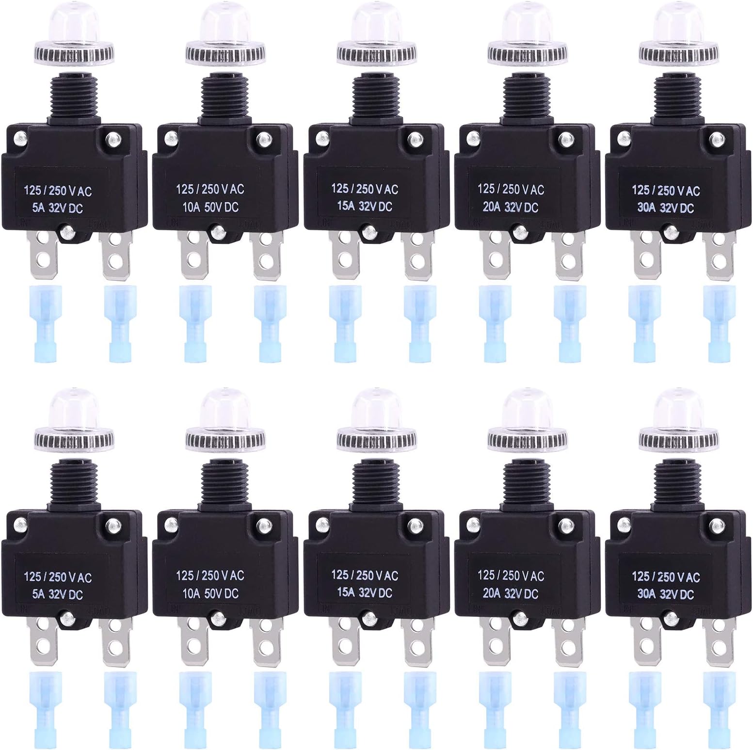 Amazon.com: Blue Sea Systems 7056 Push Button Reset Only Quick Connect ...
