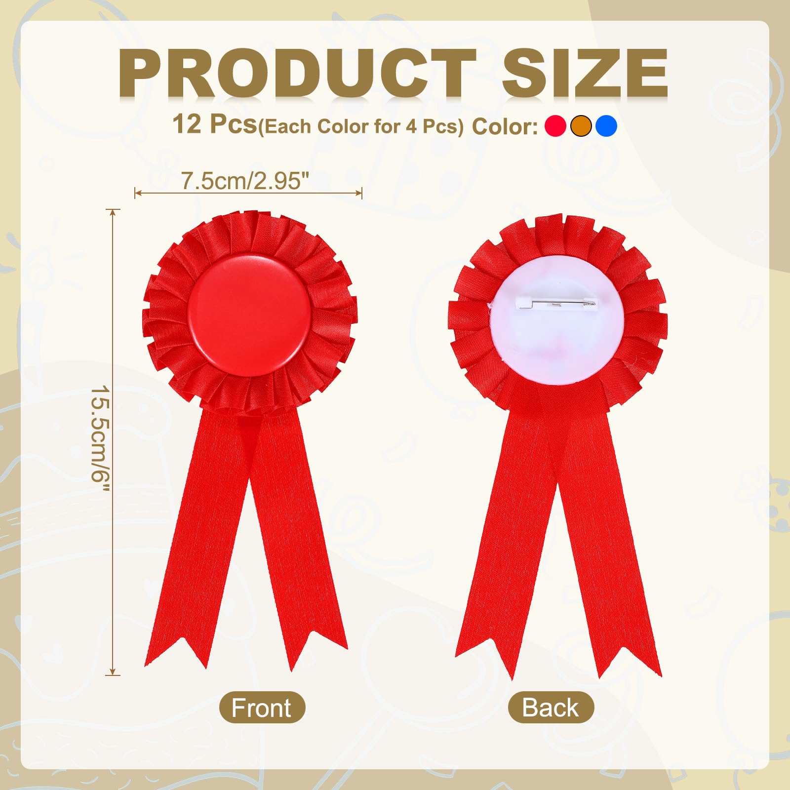 Participation Ribbons For Kids Meccanixity Blank Award Ribbons - 8-Pack ...