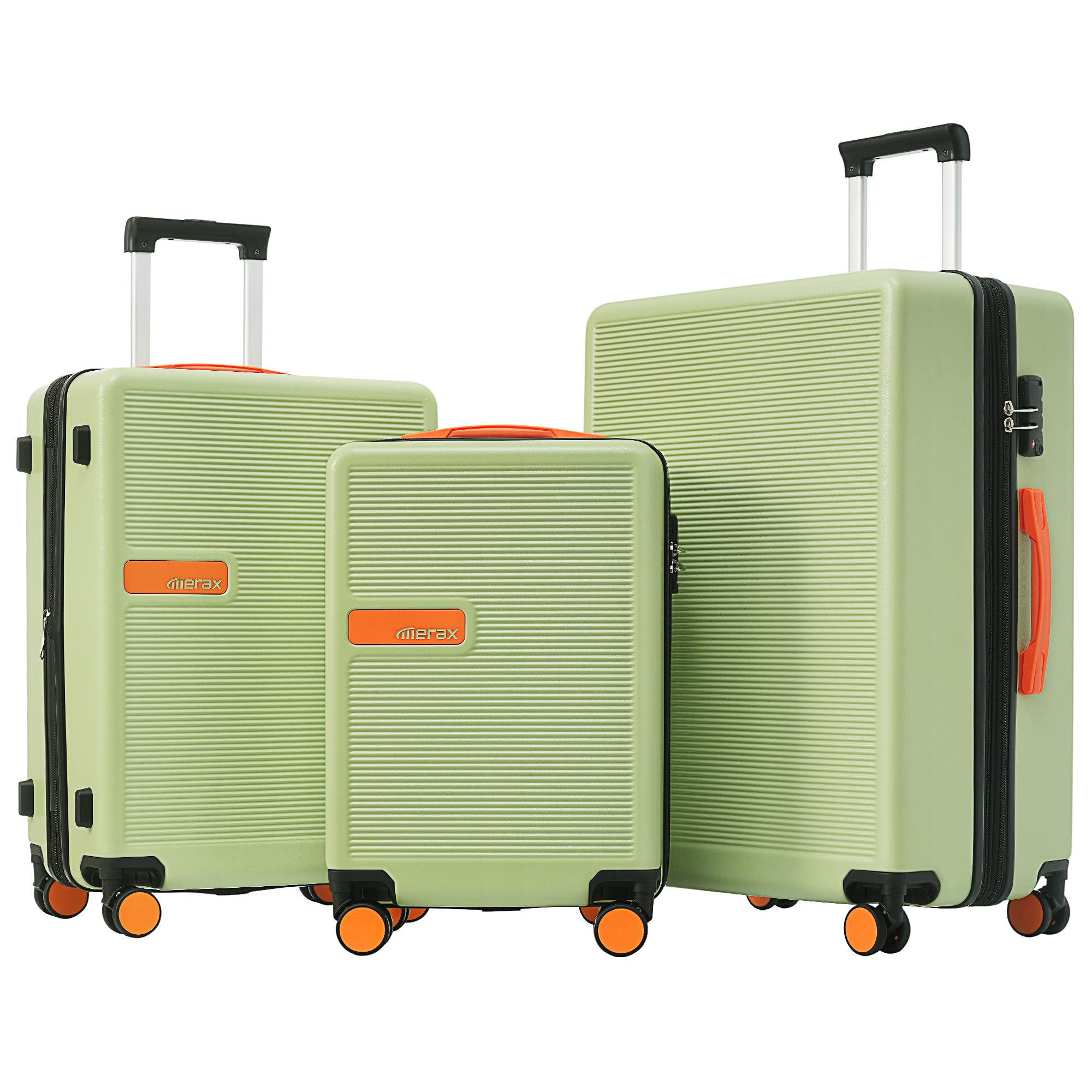 Merax Luggage Sets 3 Piece with TSA Lock Light Weight Hardside ...