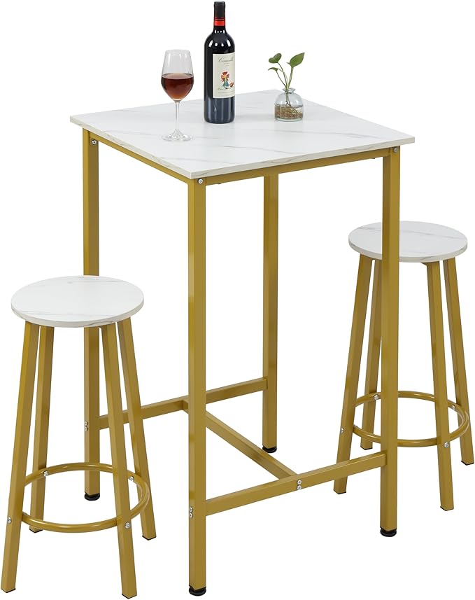 Amazon.com: Finnhomy Bar Table Set, 23.6" Pub Table High Top Table ...