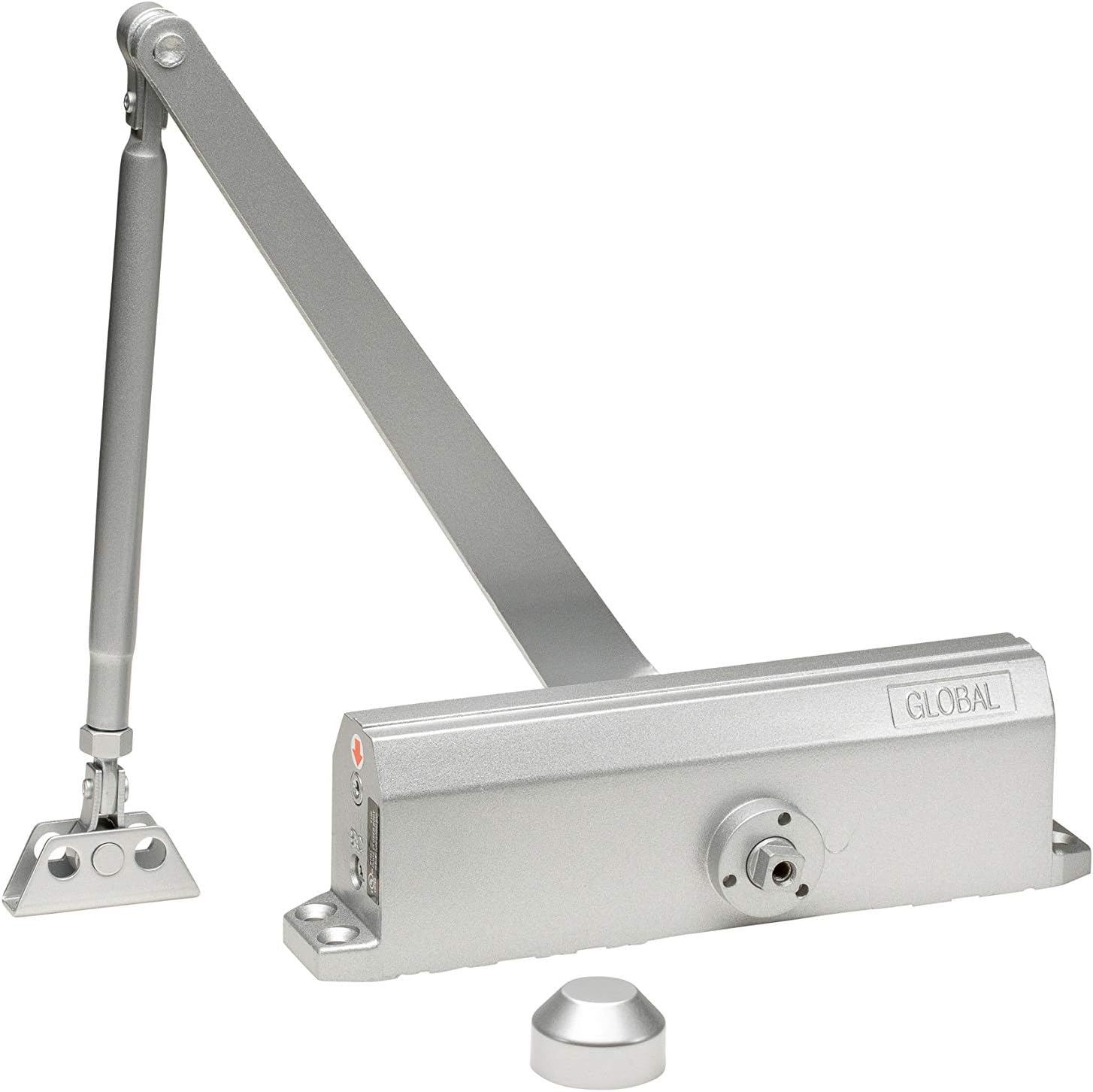 Global Door Controls Compact Commercial Door Closer in Aluminum with ...