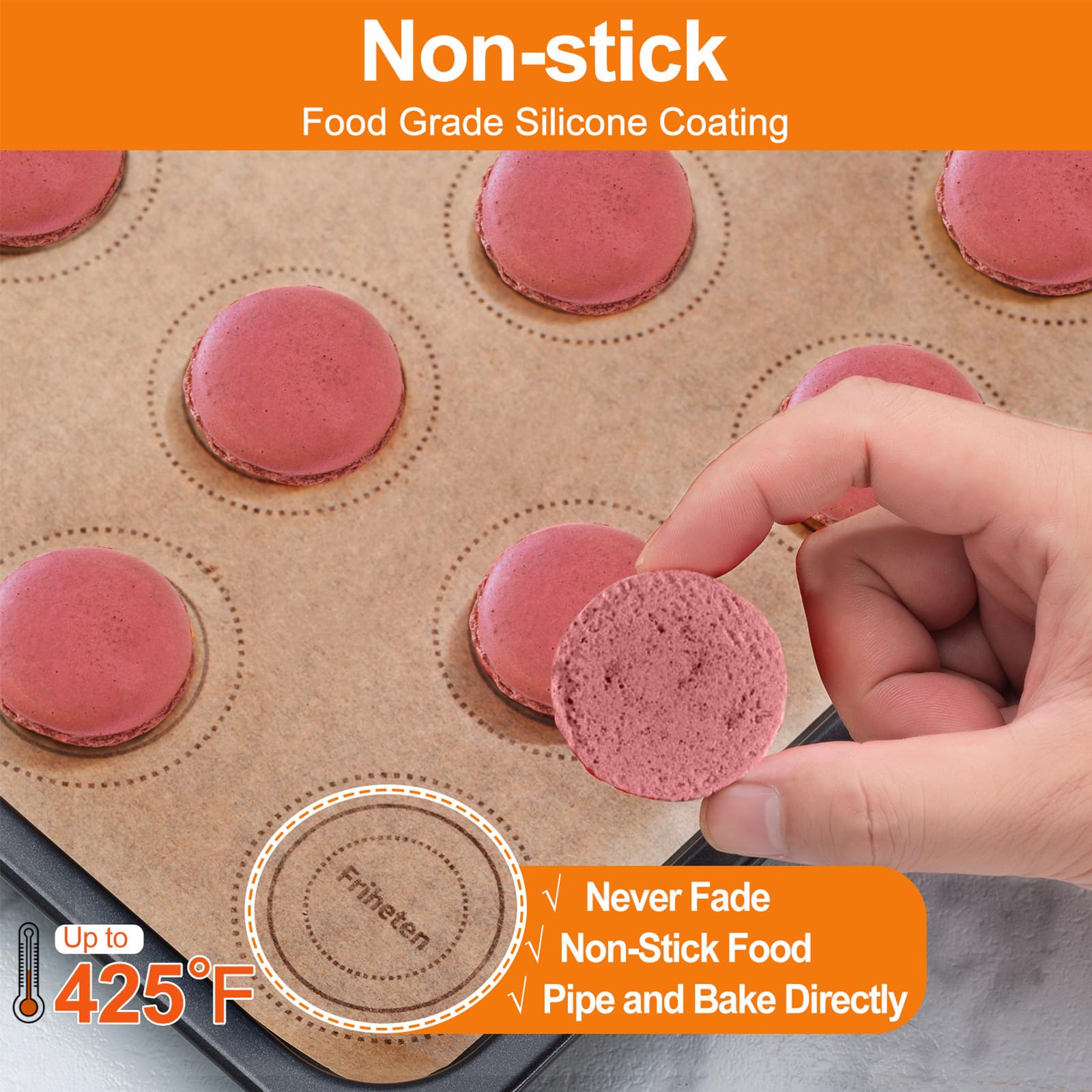 Snapklik.com : Macarons Cookie Parchment Paper Sheets Template, Pre-cut ...