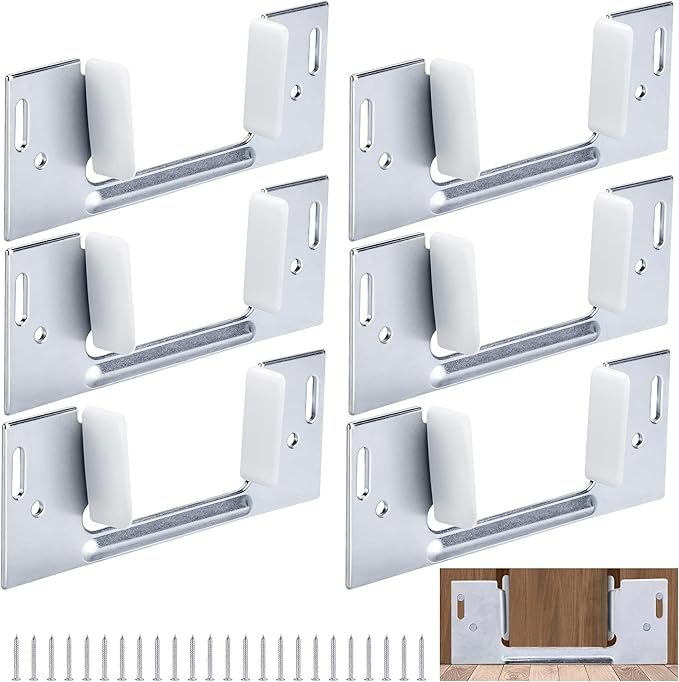 Nkiy Quen 6 Pack Jamb Mounted Pocket Door Guide,Pocket Doors Bottom ...