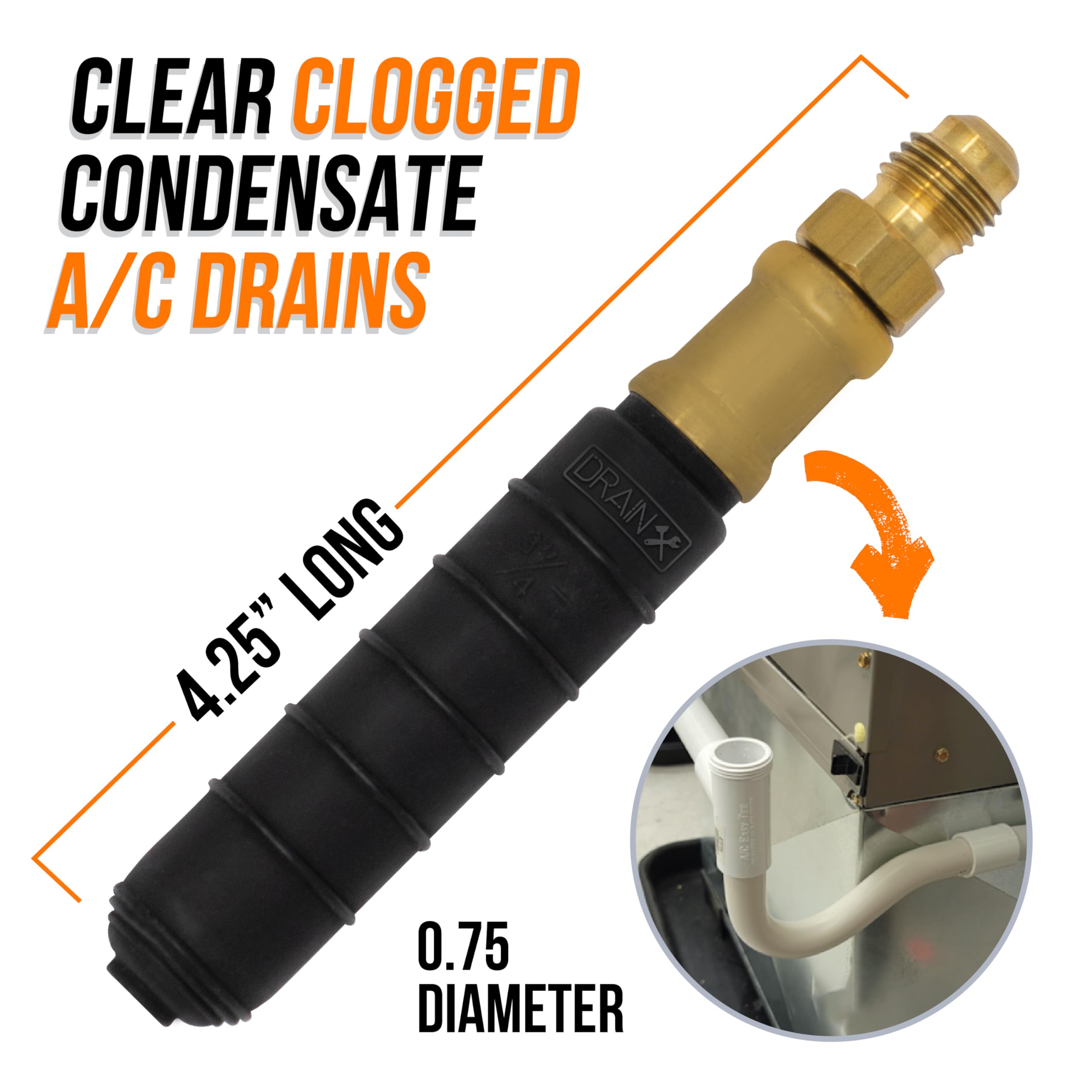 Snapklik.com : Drainx Air Pressure Drain Bladder For HVAC Drain Line ...