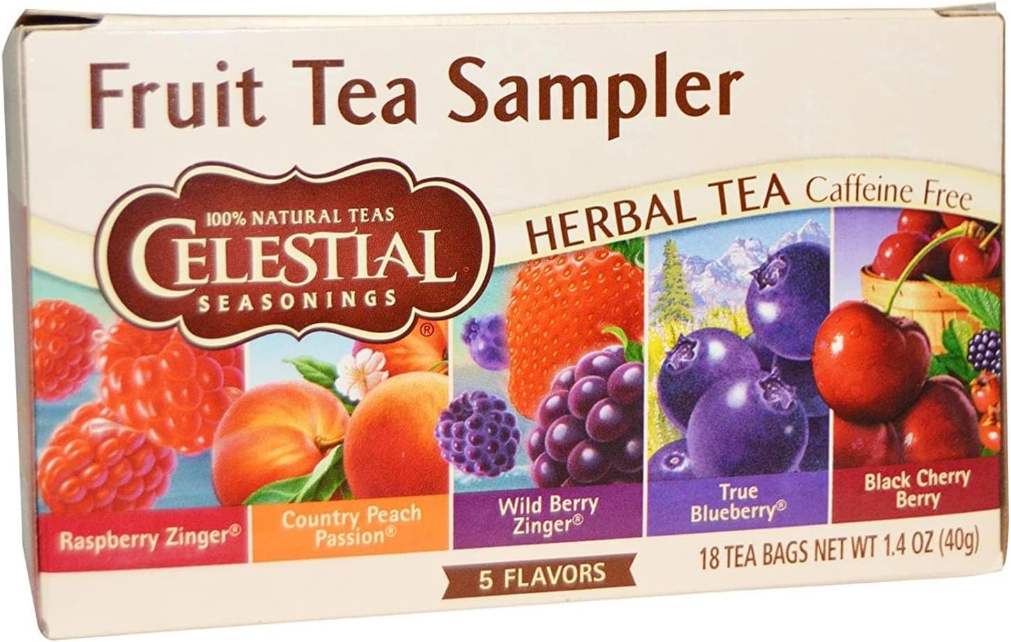 Celestial Seasonings, Fruit Tea Sampler, Herbal Tea, Caffeine Free, 5 ...