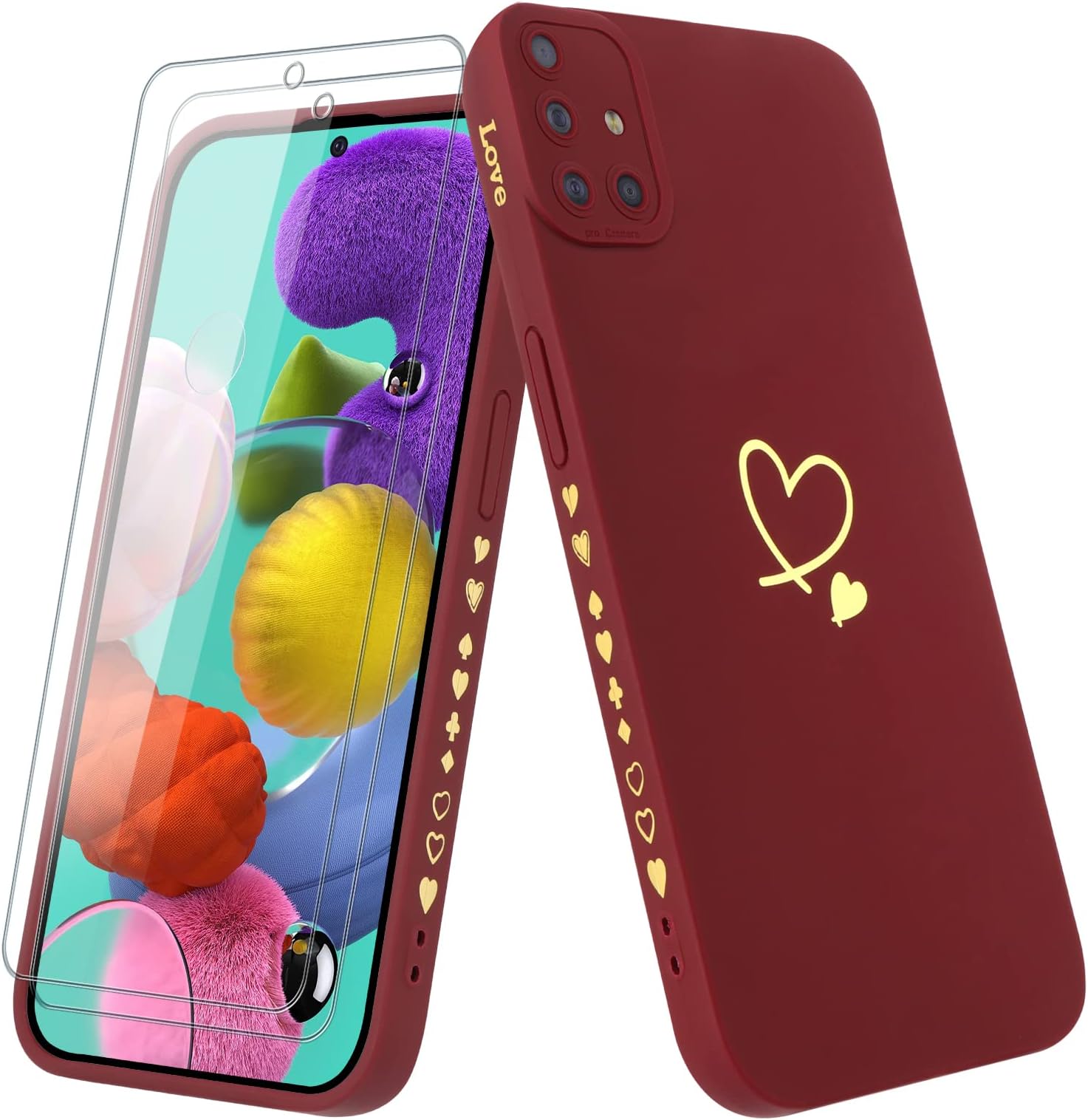 Fycyko Handyhülle Kompatibel mit Samsung Galaxy A51 4G Hülle, Handy ...