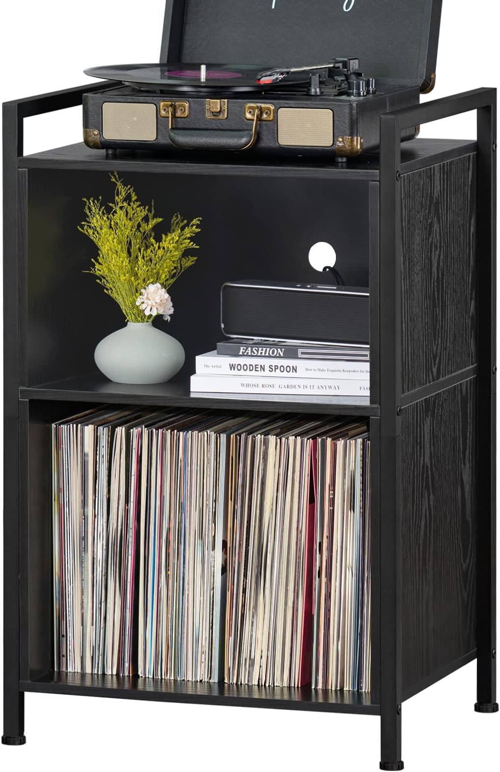 Amazon.com: Darla'Studio 66 Vintage Stained 3 Tier Turntable Stand ...