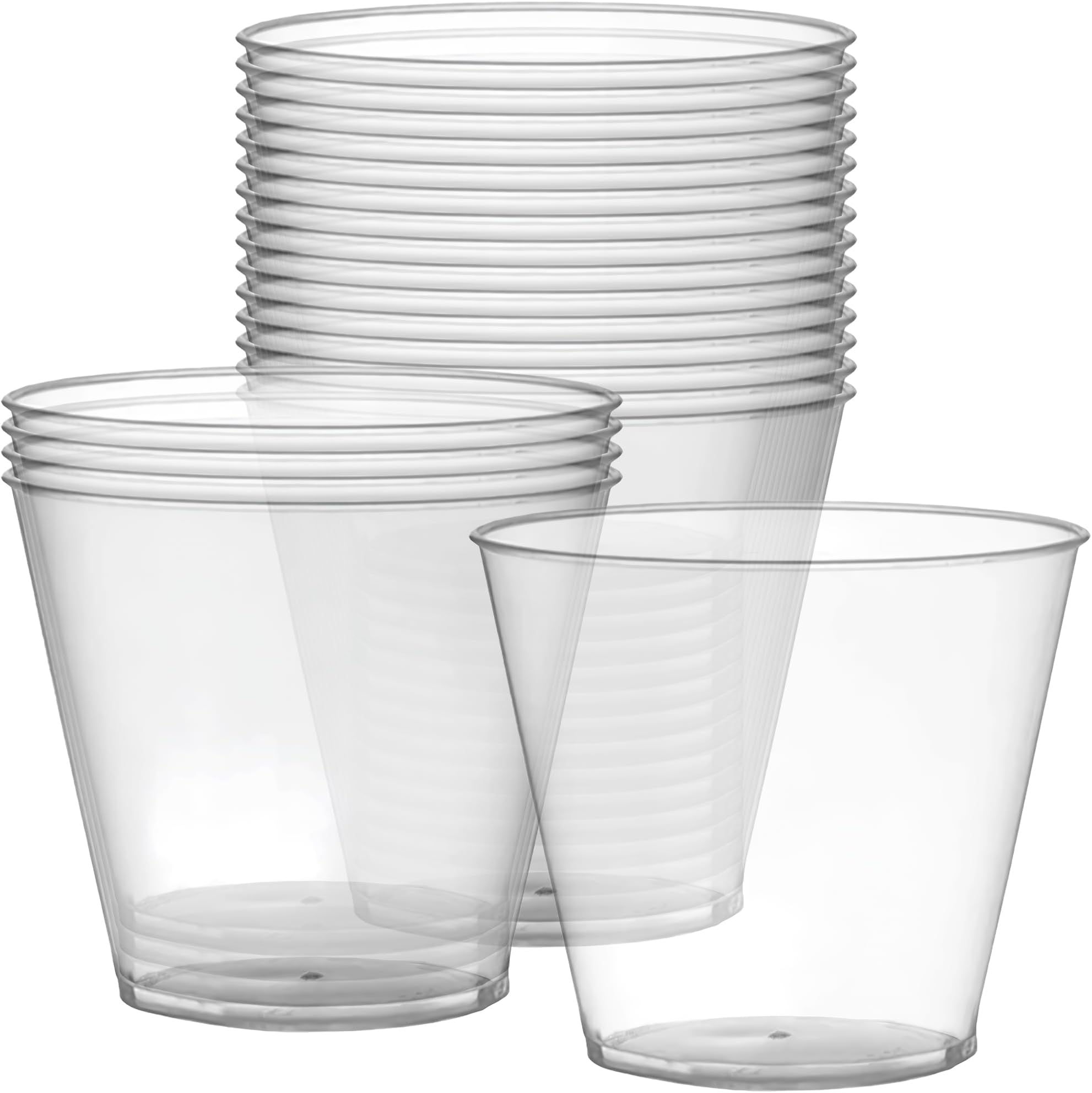 Amazon.com: eDayDeal HomeGoods 3.5 oz Disposable Plastic Cups | Clear ...
