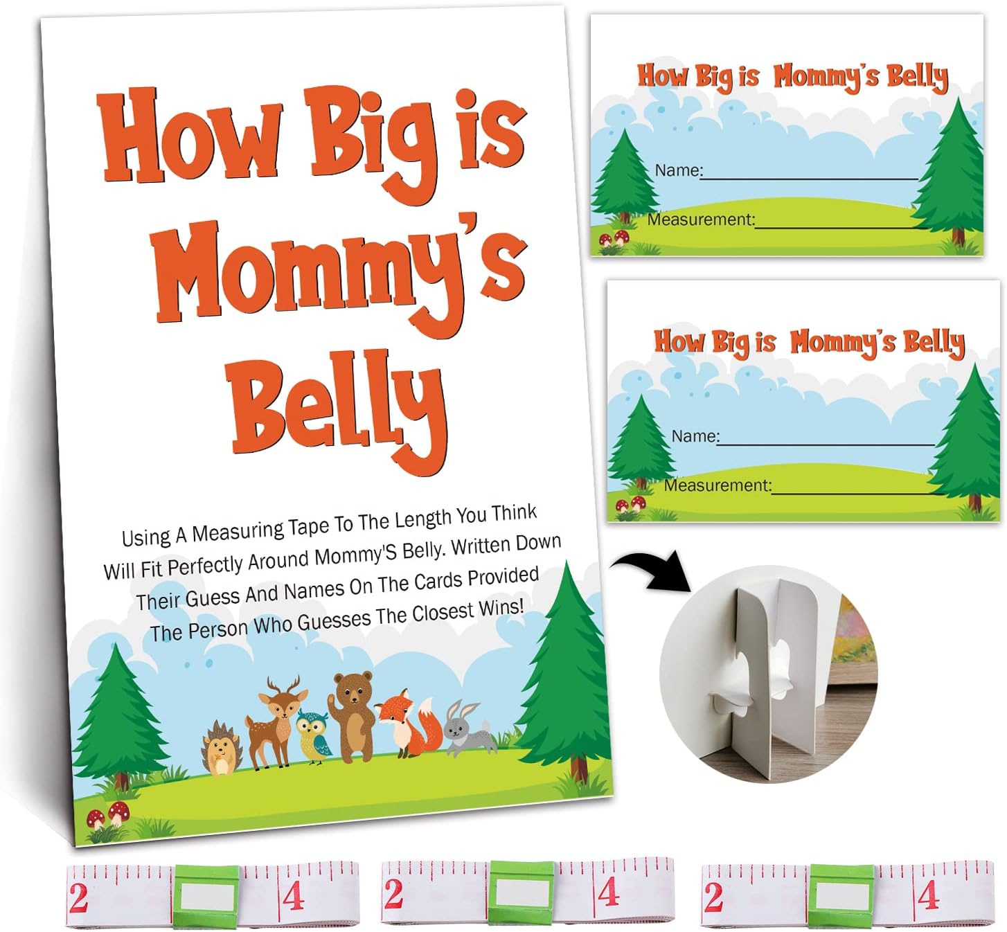 Amazon.com: How Big Is Mommy’s Belly - Measure Mom’s Belly Baby Shower ...