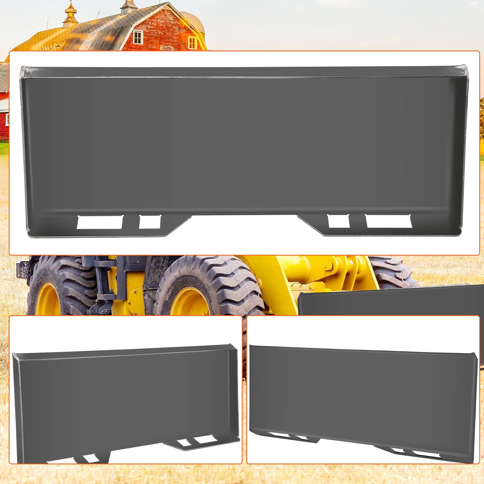 Snapklik.com : 1/4" Skid Steer Attach Plate, Universal Quick Mount ...