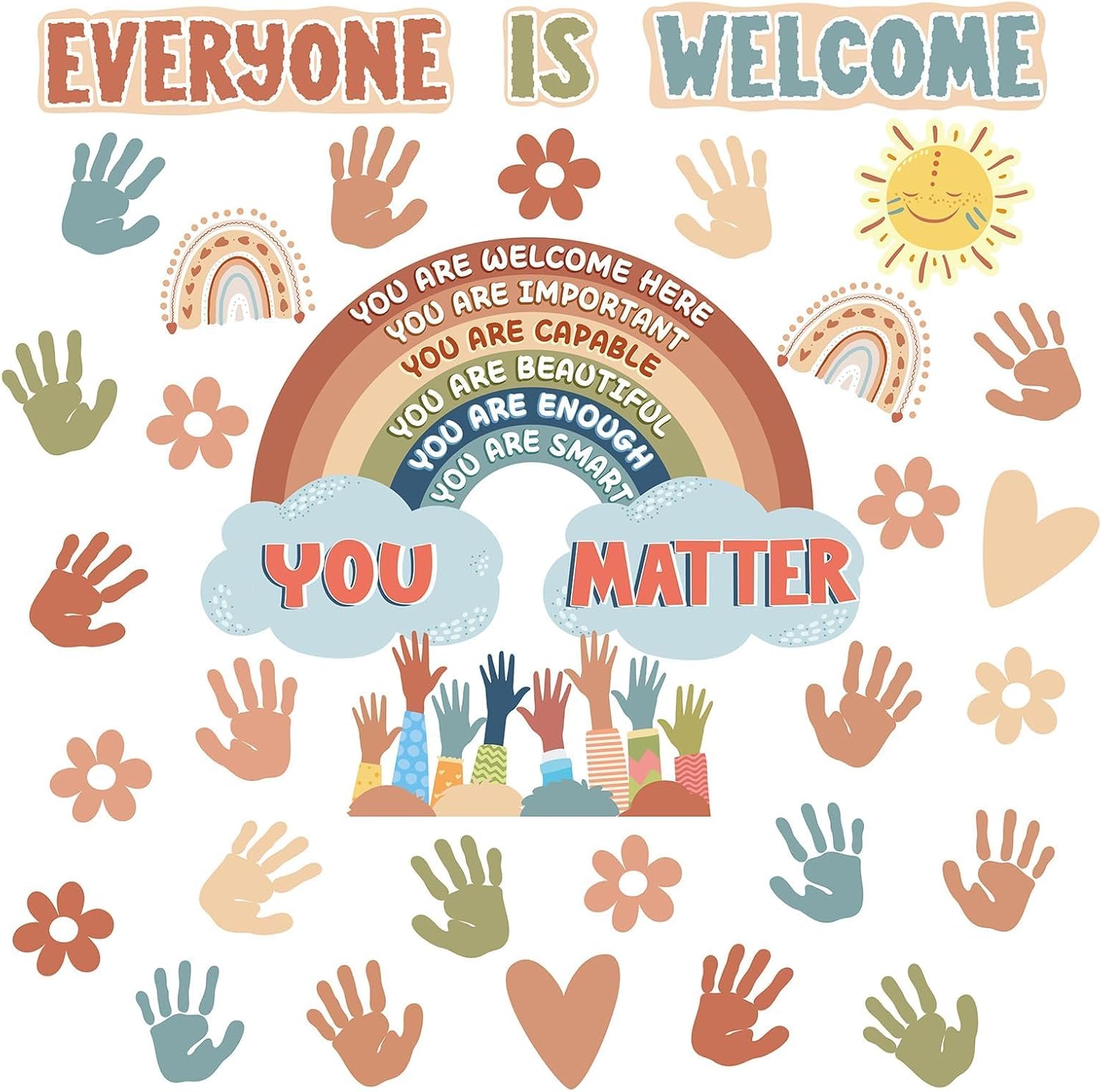 Amazon.com: VABAMNA Boho Bulletin Board Decorations for Classroom ...