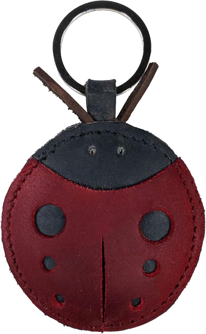 Amazon.com: Hide & Drink, Ladybug Leather Keychain/Key Rings/Insect ...