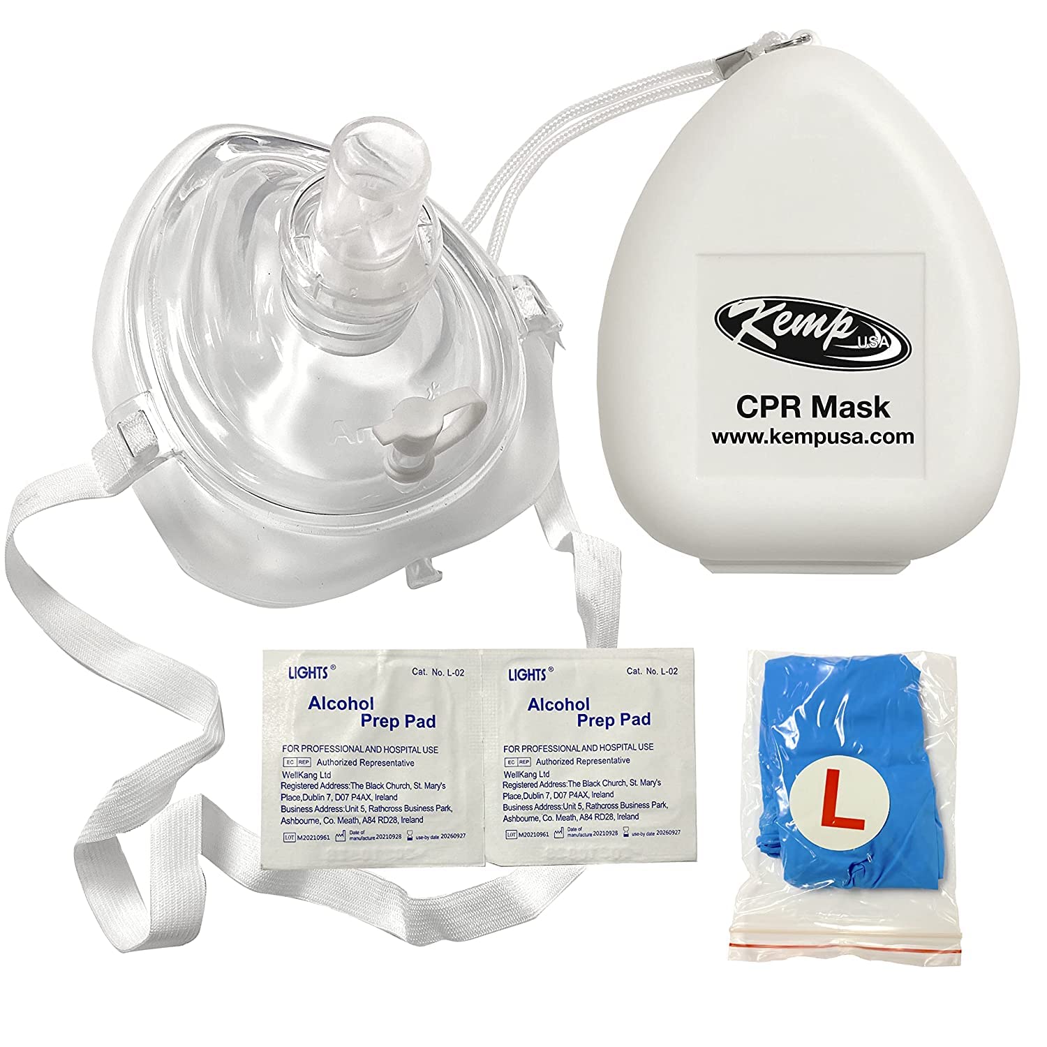 Amazon.com: Kemp USA CPR Mask Kit, Pocket Resuscitator, Hard Case with ...