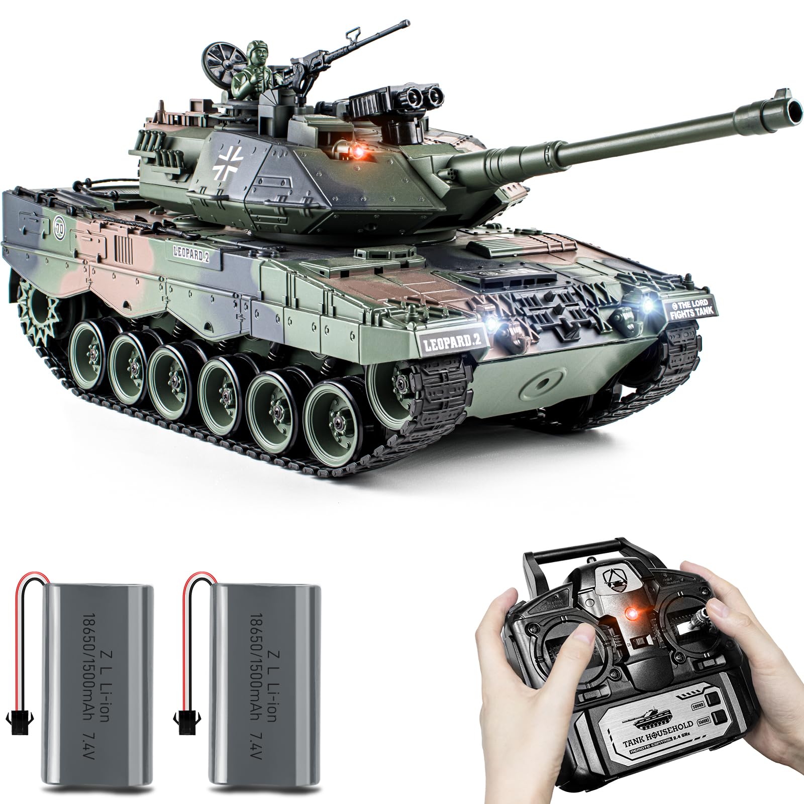 Snapklik.com : Supdex 1:18 RC Tank, 24Ghz German Leopard II Remote ...