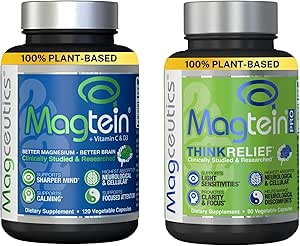Amazon.com: Magtein Magnesium L-Threonate 120 Capsules, Magceutics ...