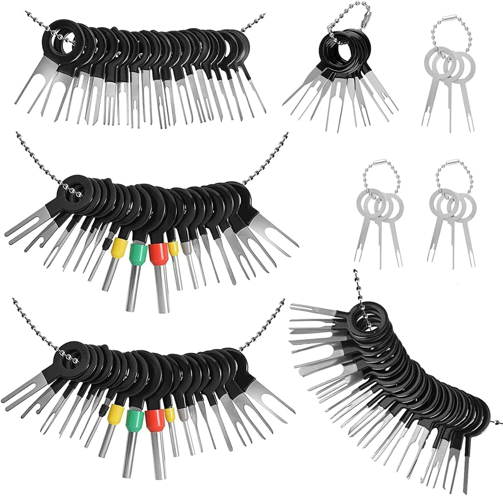 QISF 26Pcs Car Terminals Removal Tools,Auto Wire Connector Terminal Pin ...