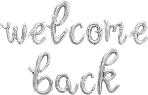 Amazon.com: Cursive Script Letter Balloons - WELCOME BACK 16" Inch ...