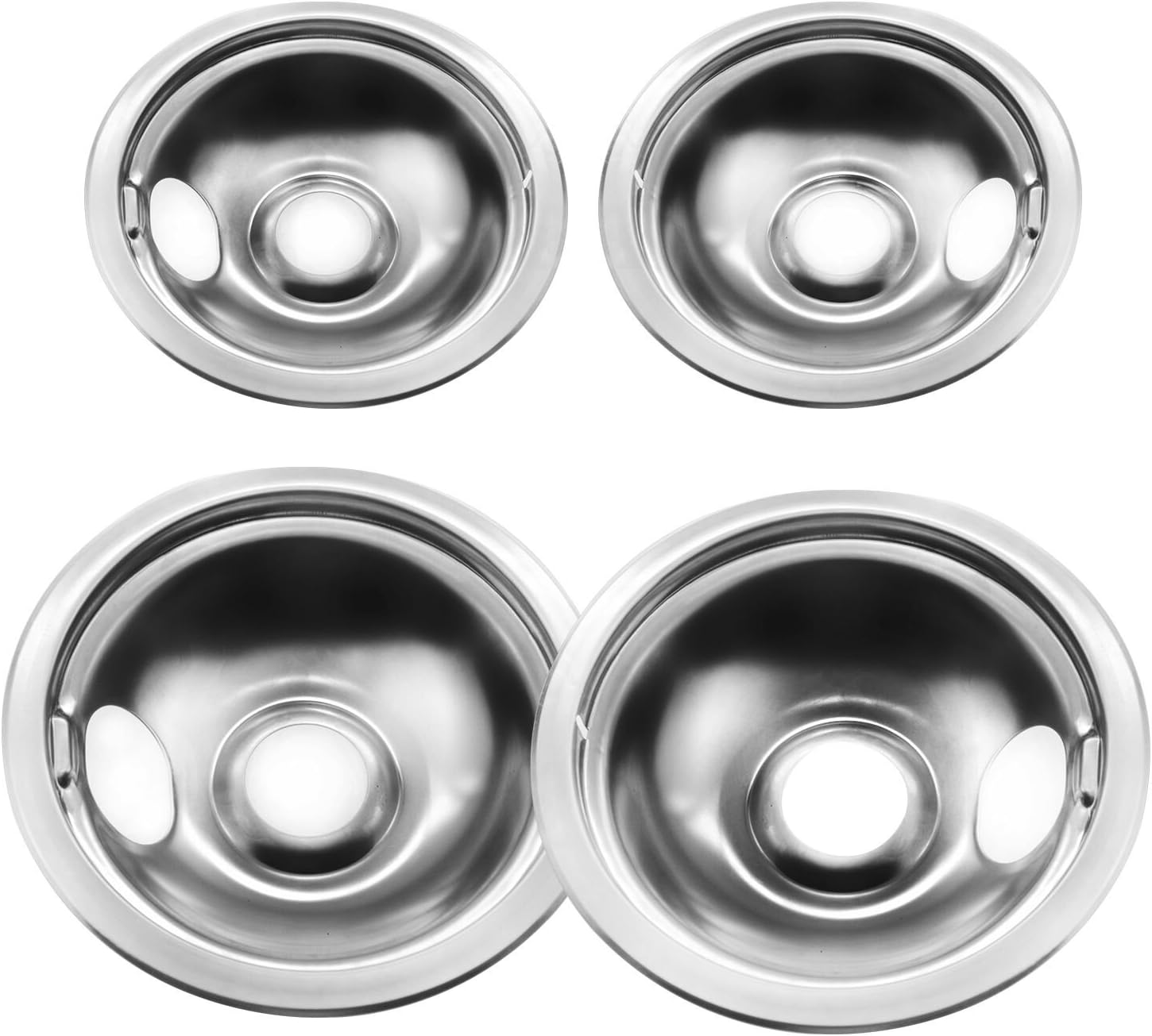 Amazon.com: 4 Pack Stainless Steel Reflector Bowls Universal Drip Pan ...