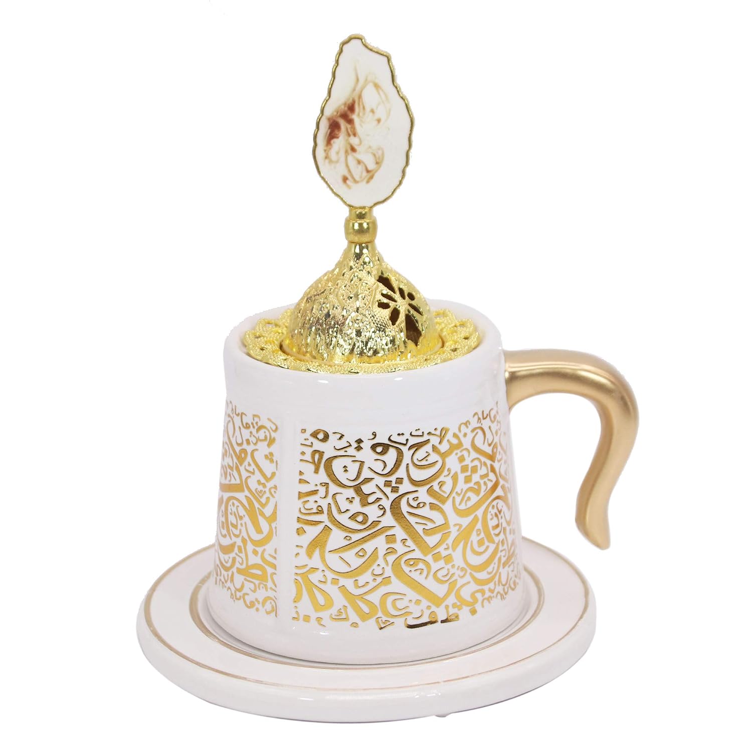 Ceramic Bakhoor Oud Burner Holder, White Frankincense Incense Burner ...