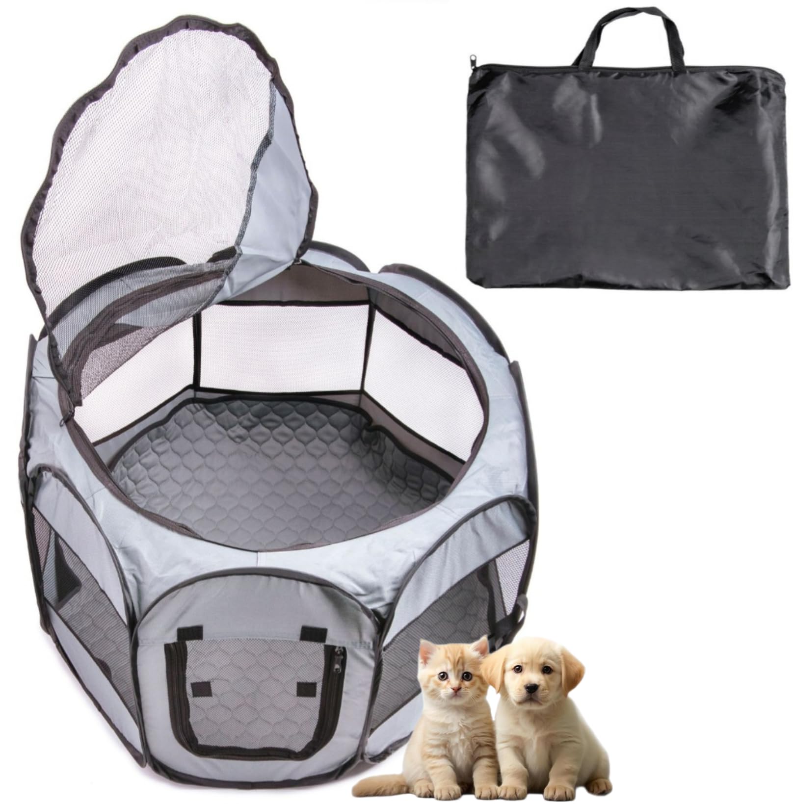 Amazon.com : Pet Pen with Washable Pee pad, Dog playpen Indoor for ...