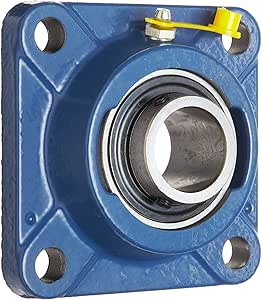 SKF F4B 104-RM Ball Bearing Flange Unit, 4 Bolts, Set Screw Locking, Regreasable, Contact Seal ...