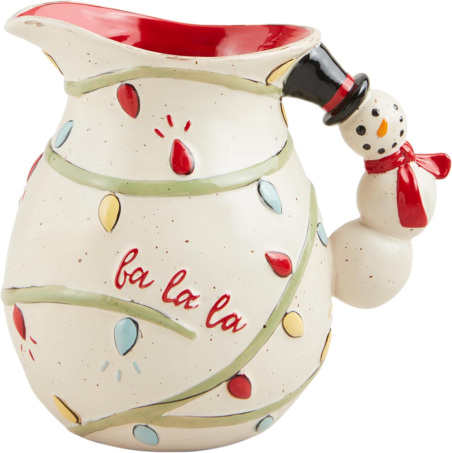 Amazon.com: Mud Pie Snowman Handle Ceramic Pitcher; 80 oz : Home & Kitchen