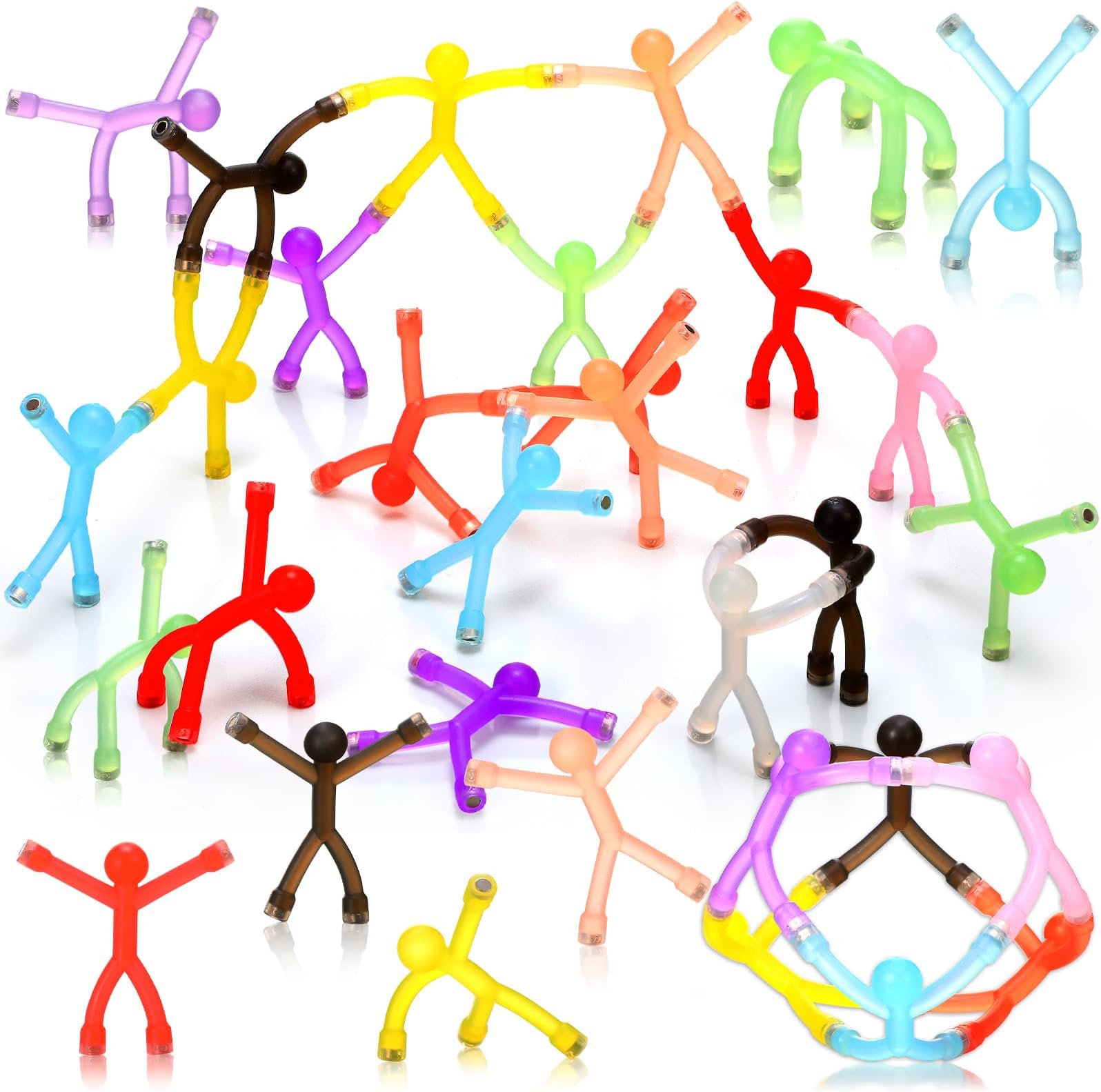 Amazon.com: Jerify 20 Pcs Humanoid Magnetic Travel Toys Colorful Fidget ...