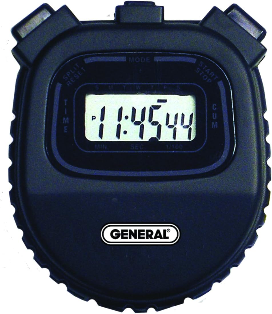 General Tools Multi-Function Stopwatch, Black – BigaMart
