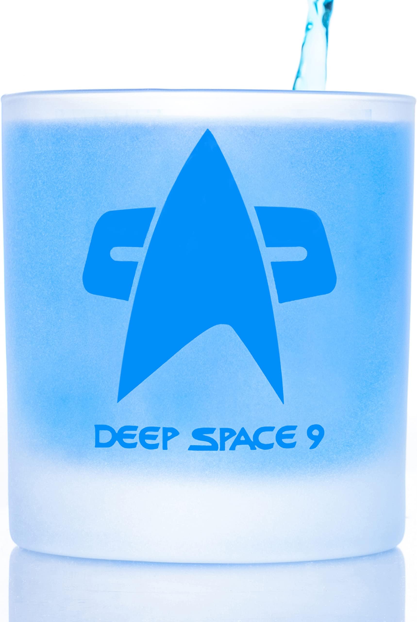 Amazon.com | STAR TREK Starfleet Command Badges Etched Whiskey Glass ...