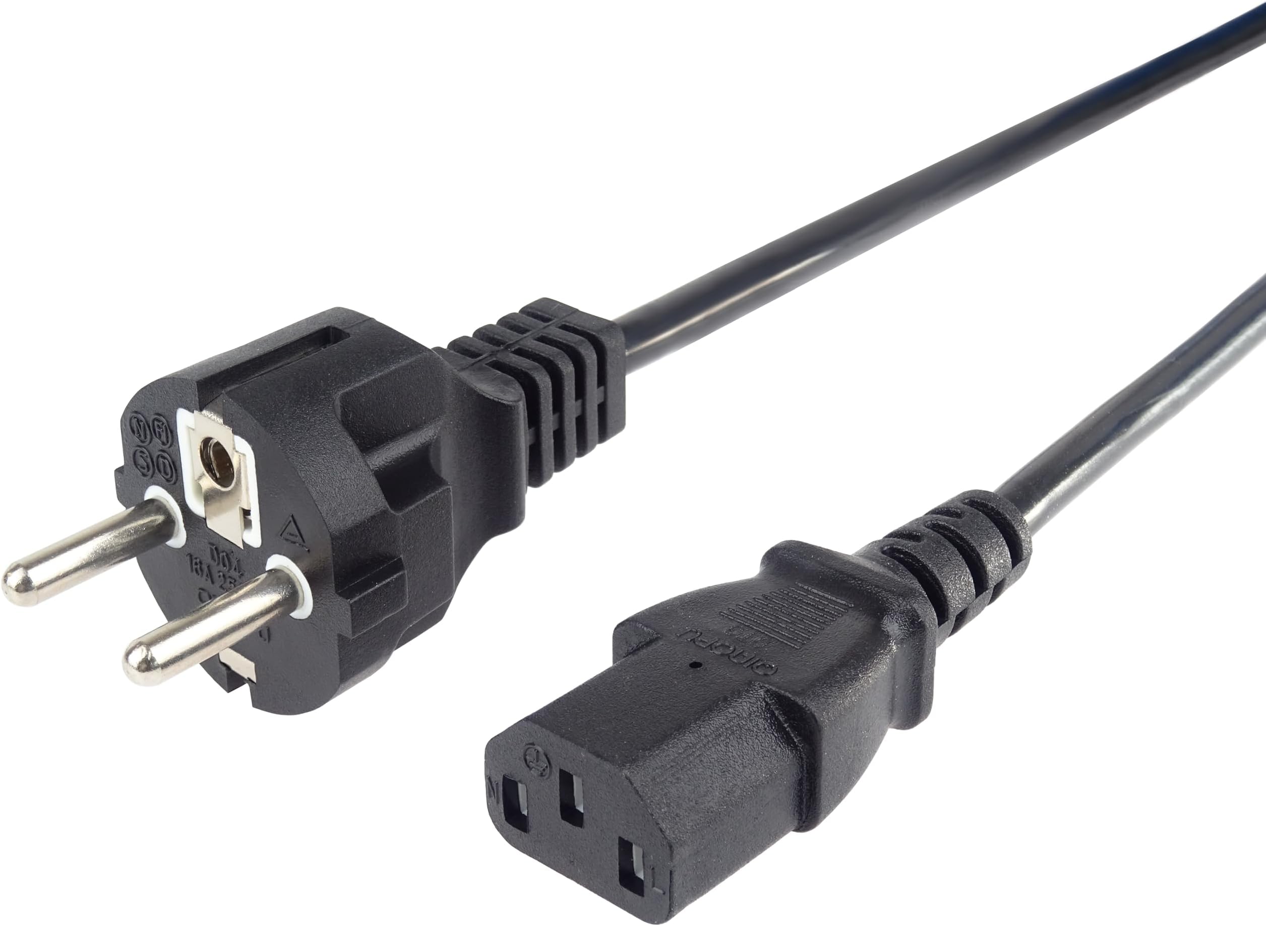 PremiumCord kpsp2r Netzkabel 230V 2m, Stromkabel mit Schutzkontakt auf ...