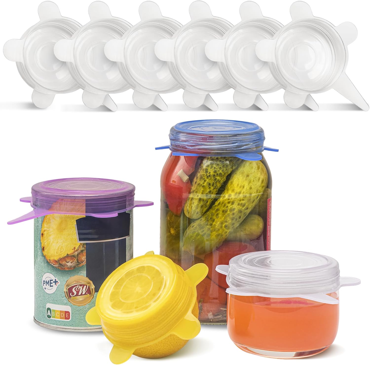 Amazon.com: Orblue Silicone Stretch Lids 6-Pack Small for Fresh Food ...