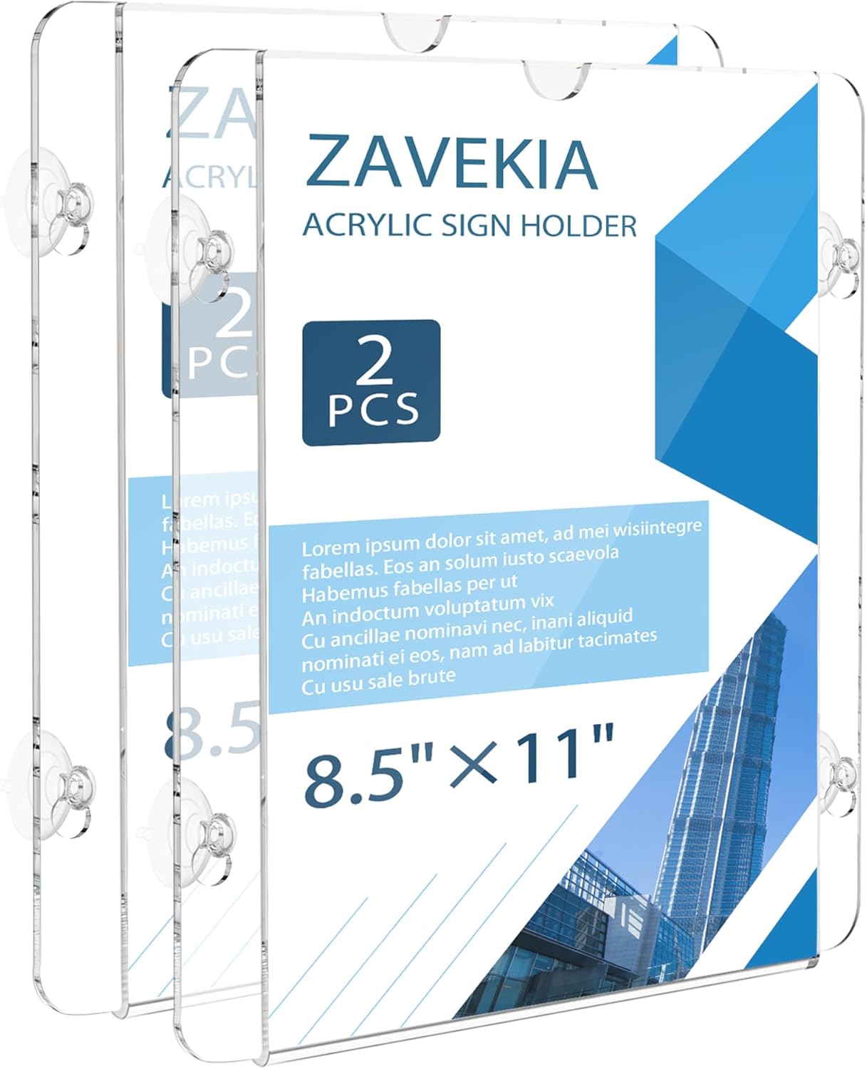 Amazon.com: zavekia 8.5 x11 Acrylic Window Sign Holder with Suction Cup ...