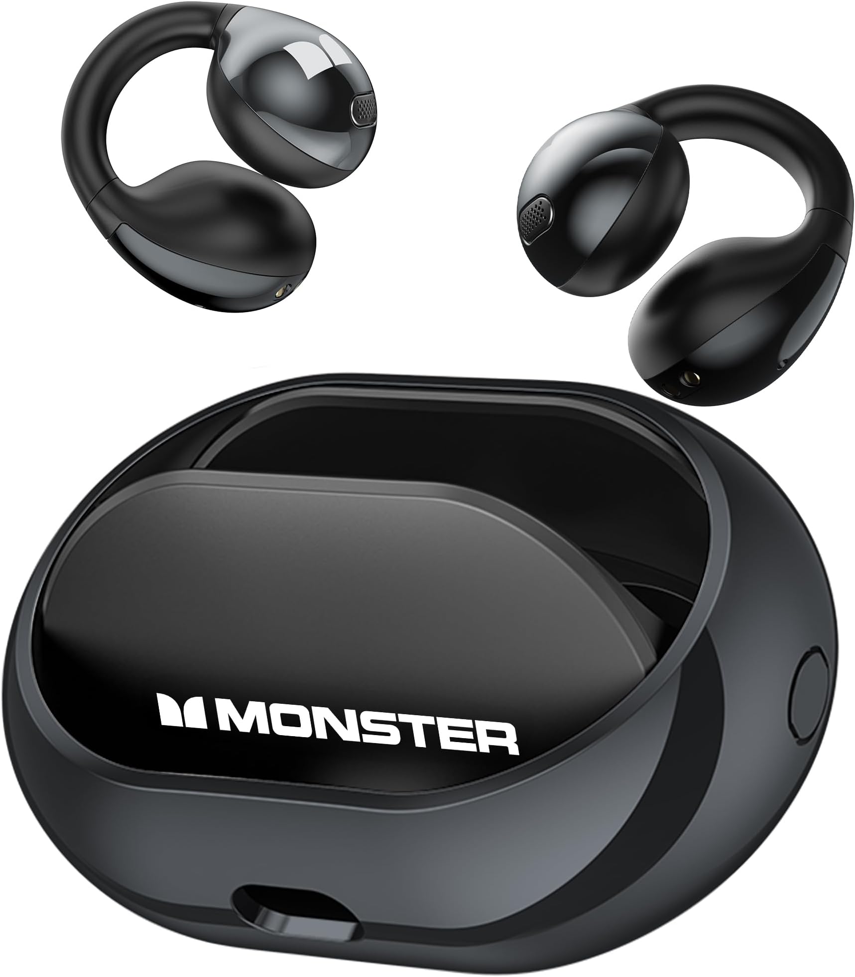 Monster Wireless Earbuds, Bluetooth 5.4 Clip-On Earbuds with HiFi ...