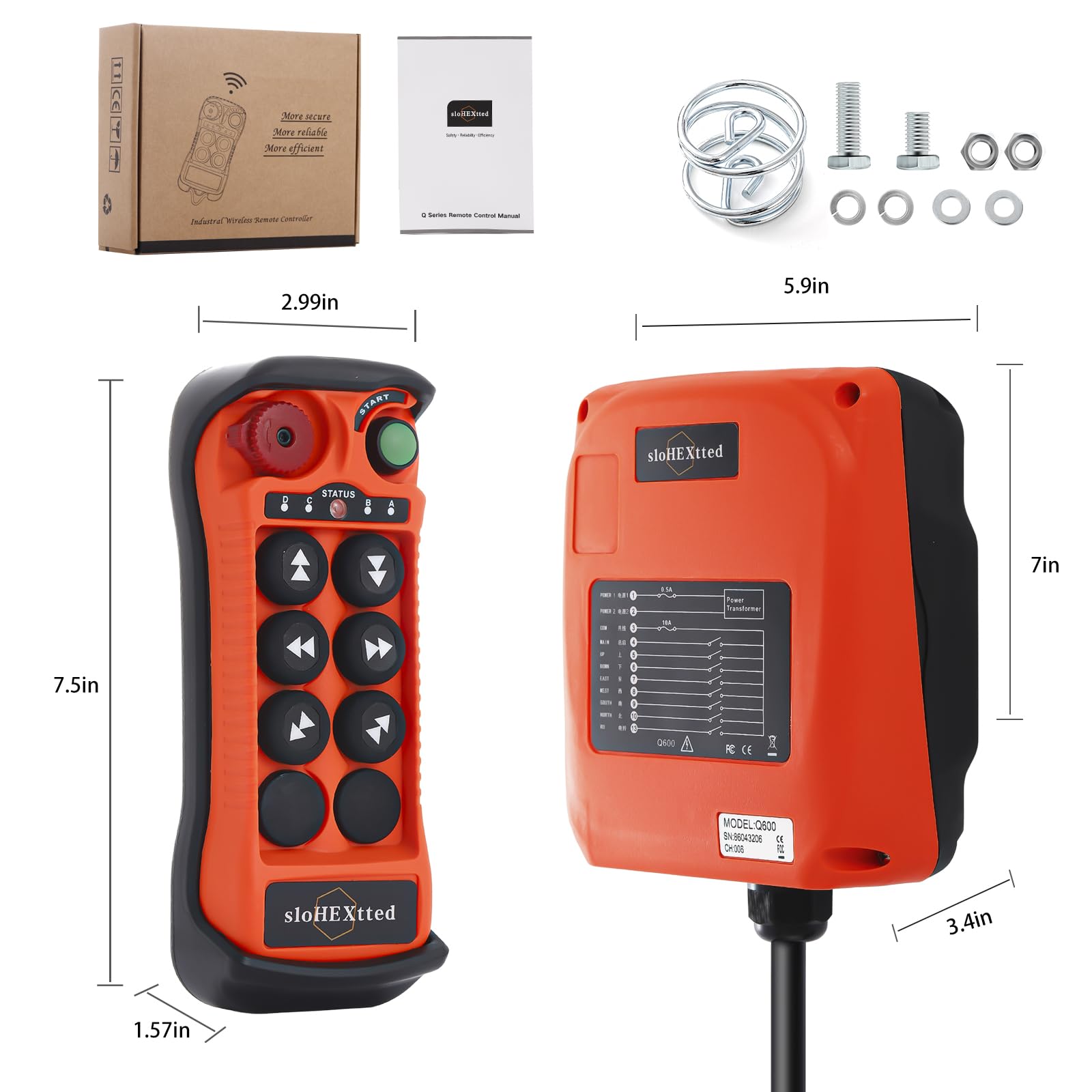 Wireless Hoist Controls NEWTRY Wireless Crane Remote Control 12