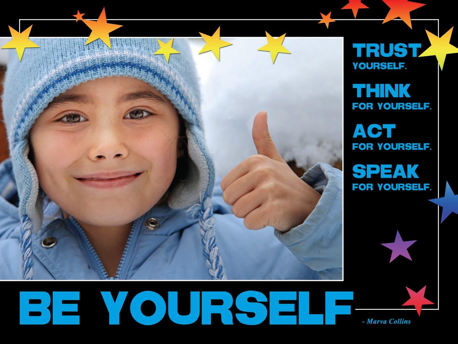 Amazon.com: Be Yourself Kids Character Education Classroom Poster, 18 ...