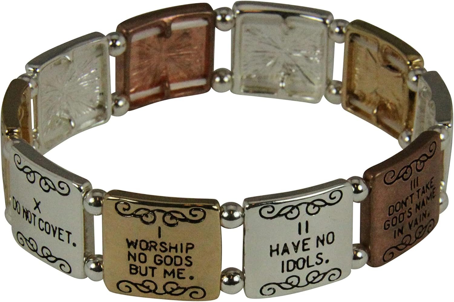 Amazon.com: 4030583 10 Commandments Stretch Bracelet Christian ...