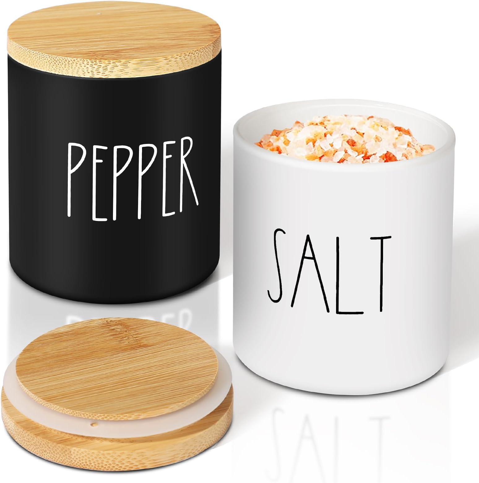 Amazon.com: enkiware Salt and Pepper Bowls with Lid, Set of 2 ...