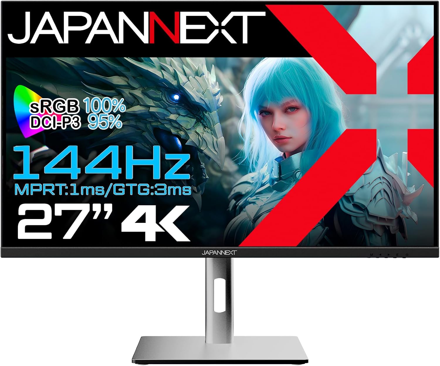 Amazon.co.jp: JAPANNEXT 27 inch IPS Panel, 4K (3840 x 2160) Resolution, 144Hz Supported, Gaming ...