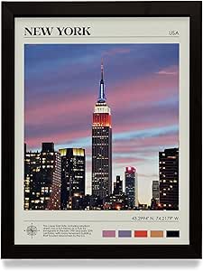 Amazon.com: Fardes New York Wall Art Print, NY City Building Poster ...
