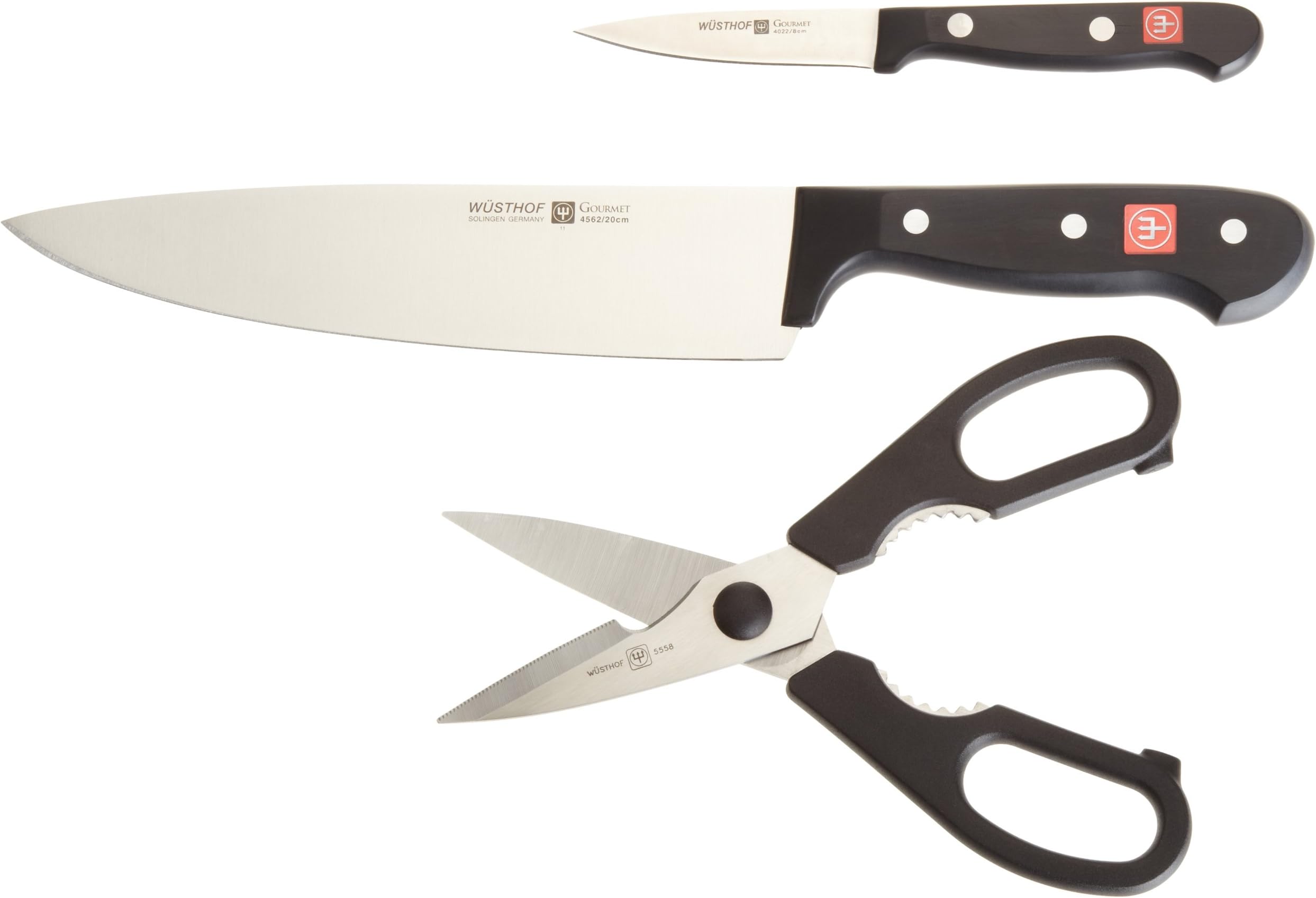 Amazon.com: Wusthof Gourmet 3-Piece Essentials Set with Chef's Knife, Parer, and Shears: Boxed ...