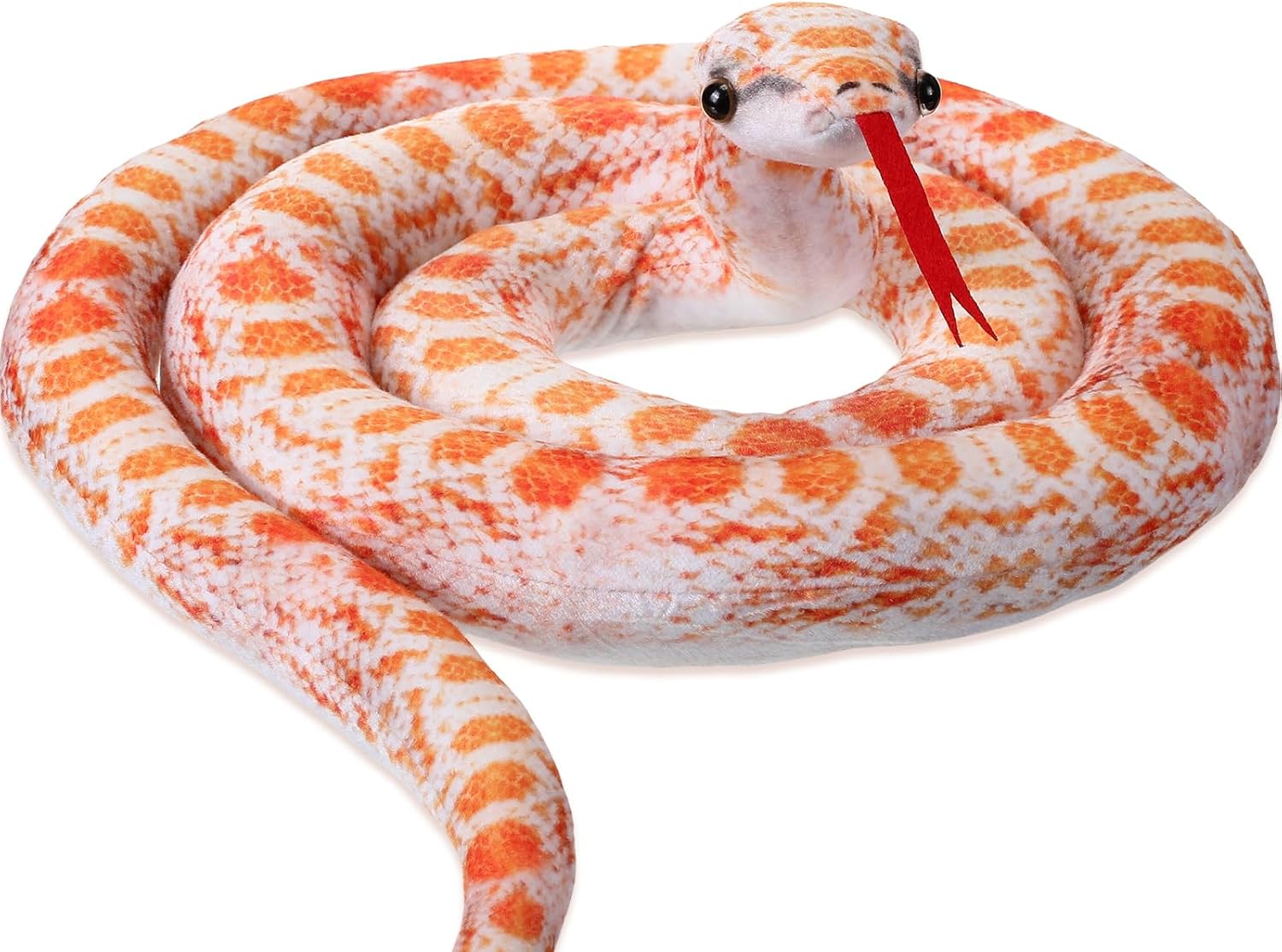 Amazon.com: RoundFunny Giant Snake Stuffed Animal 78.7 Inch Large Snake ...