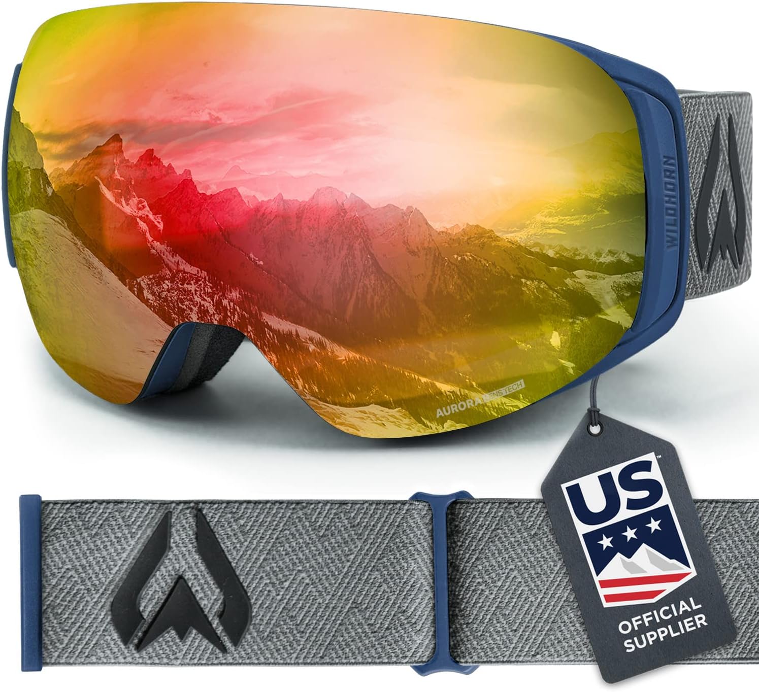 Amazon.com : Wildhorn Roca Ski Goggles Men Women, ski goggles kid.Anti ...