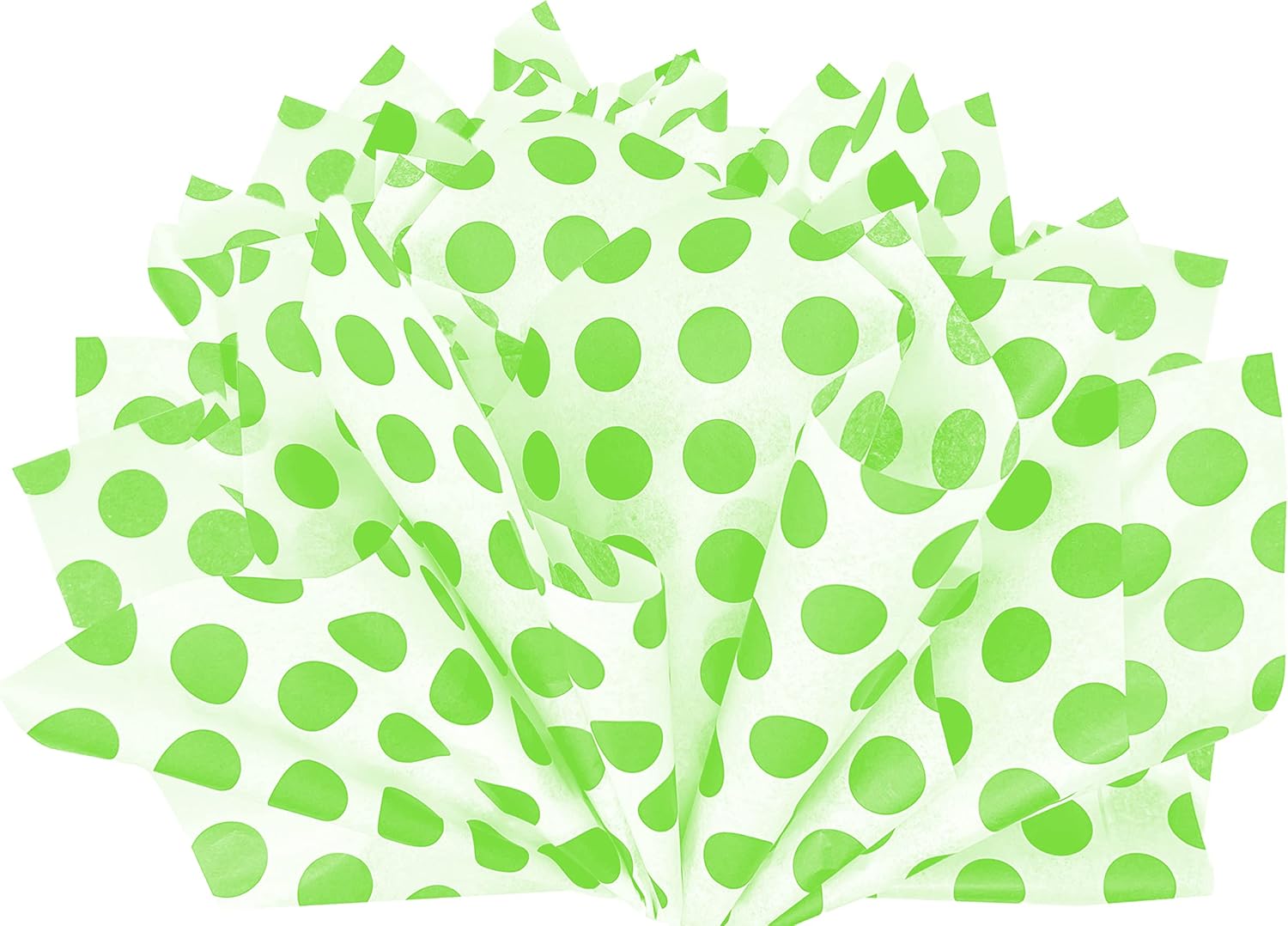 Amazon.com: Flexicore Packaging | Lime Gree Polka Dot Gift Wrap Tissue ...