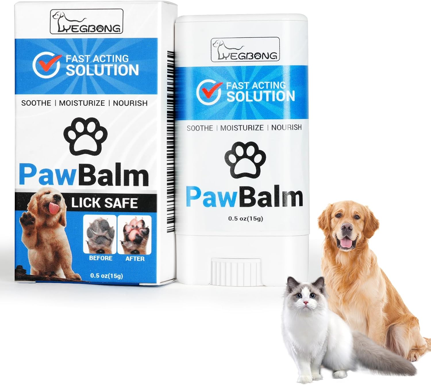 Aomig Dog Paw Balm Nose Balm Stick, Itchy Skin Balm for Dogs Dog Paw ...